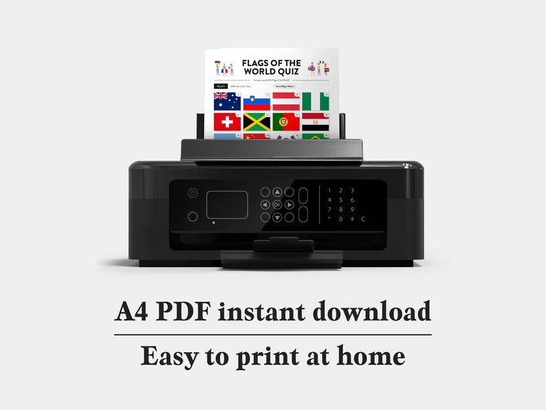 Flags of the World Quiz | Instant Download | Printable at Home | Three Rounds - Etsy UK
