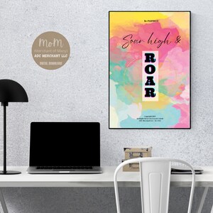 Printable Motivational Digital Wall Art, Nice Wall Art, Soar High and ...