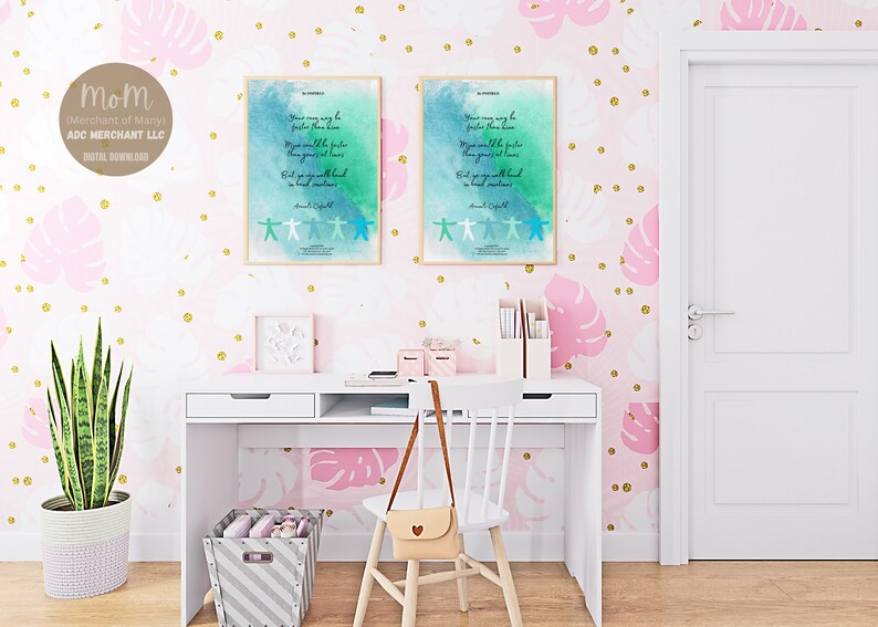 Positive Affirmation Wall Art, Your Race Maybe Faster Than Mine but We ...