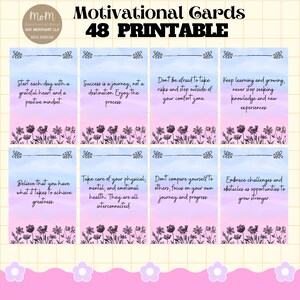 48 Motivational Printable Cards -motivational Quotes, Inspirational ...