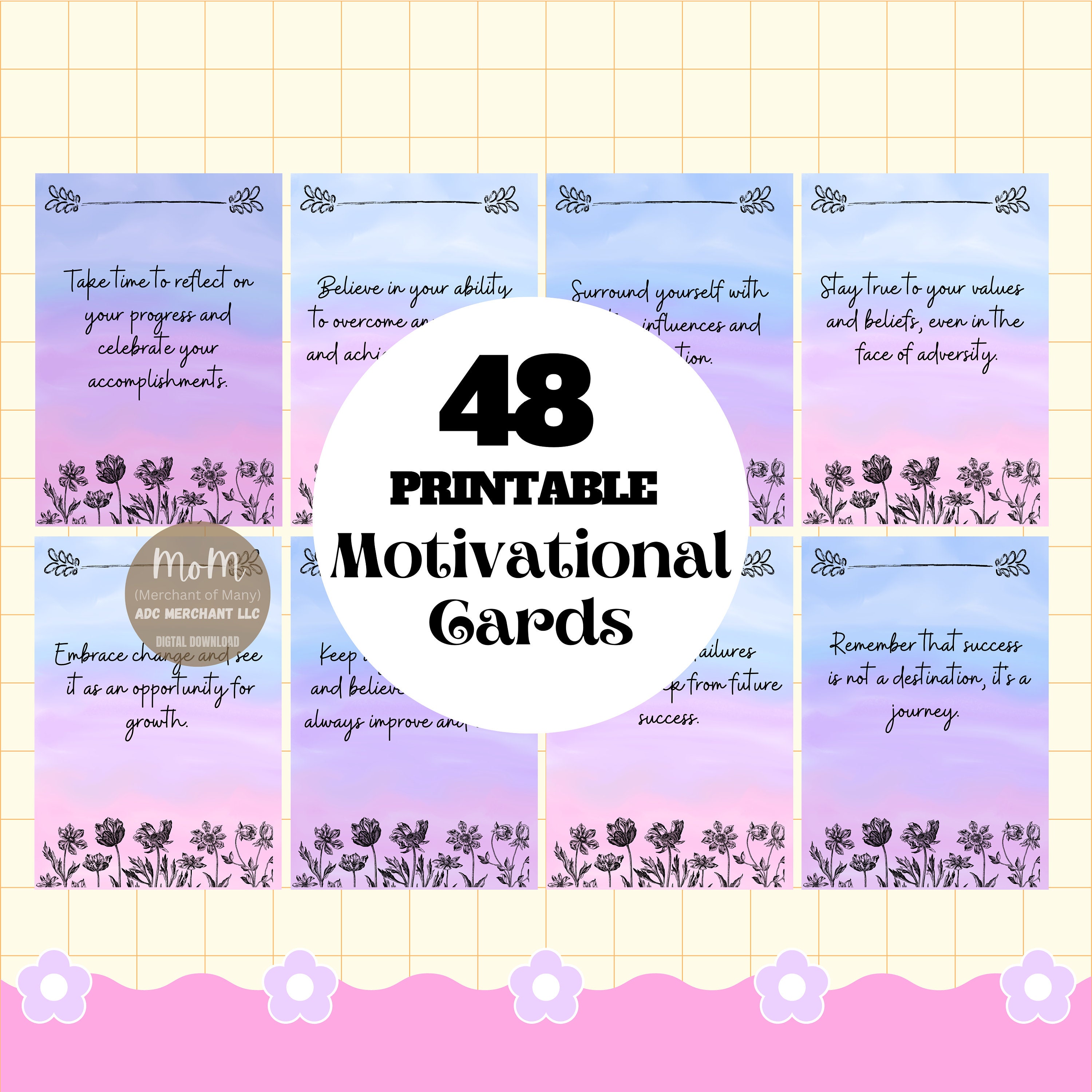 48 Motivational Printable Cards -motivational Quotes, Inspirational ...