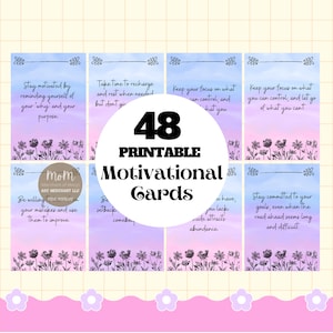 48 Motivational Printable Cards -motivational Quotes, Inspirational ...