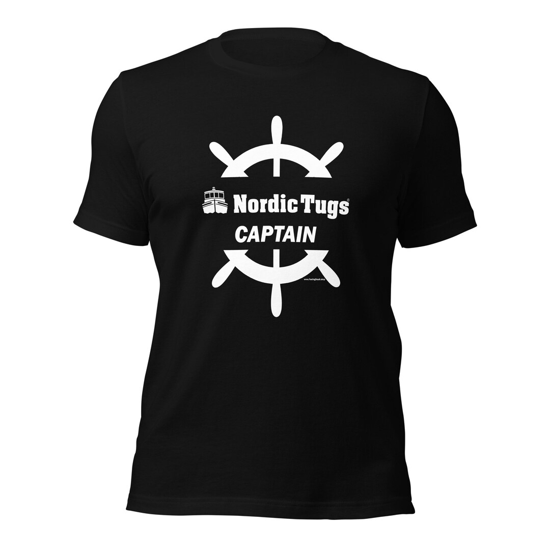 Nordic Tugs Captain Unisex T-shirt Dark Colors With White Graphic - Etsy