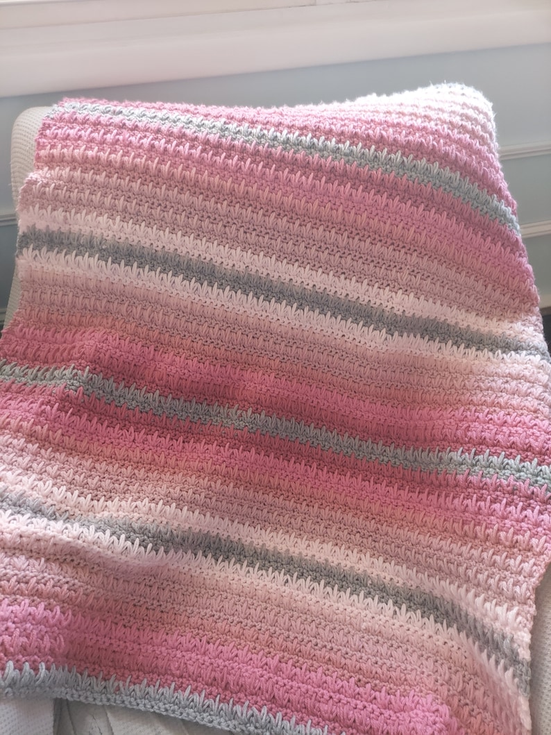 Crocheted Pink Ombre 3 Spike Cluster Blanket Pattern - Etsy