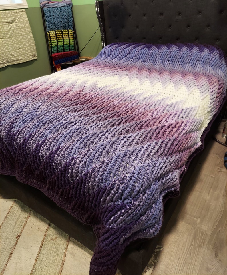 Crochet Pattern, Thick Ombre Blanket - Etsy