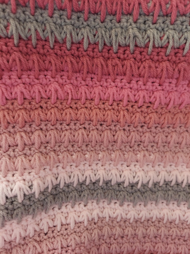 Crocheted Pink Ombre 3 Spike Cluster Blanket Pattern - Etsy