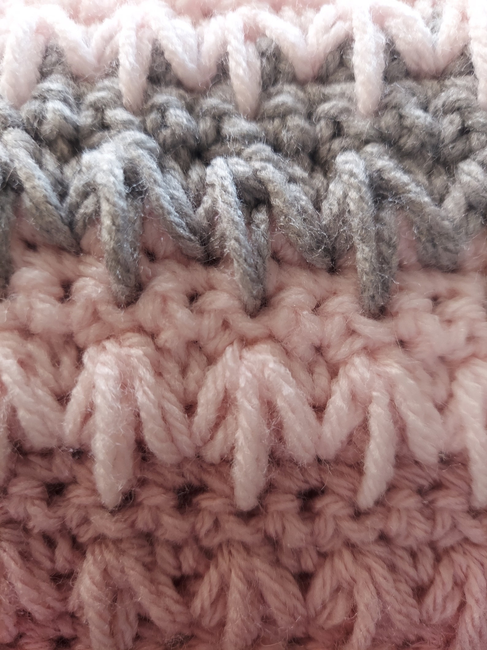 Crocheted Pink Ombre 3 Spike Cluster Blanket Pattern - Etsy