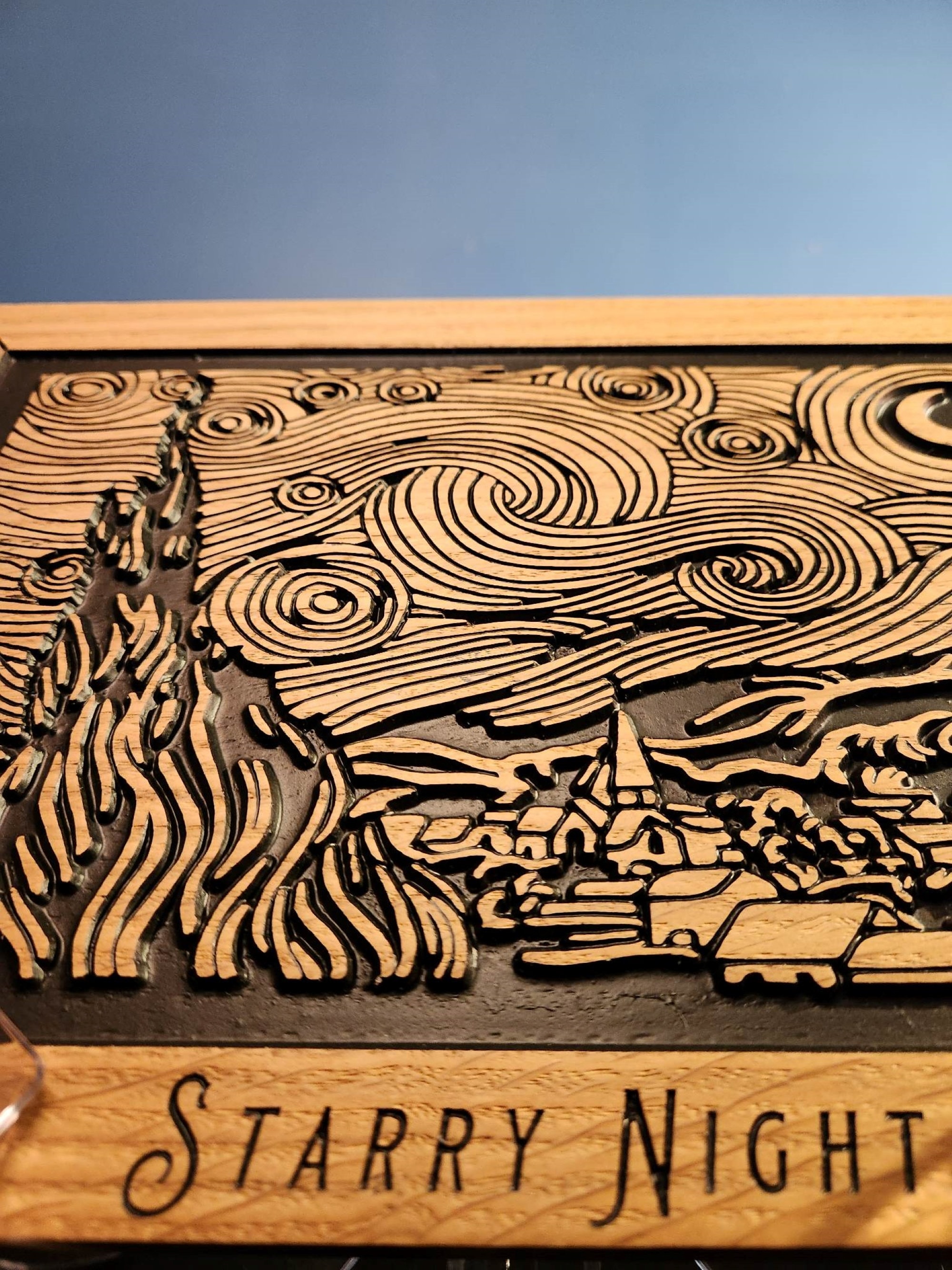 Digital Cutting File of Van Gogh's Starry Night, Starry Night VECTOR ...