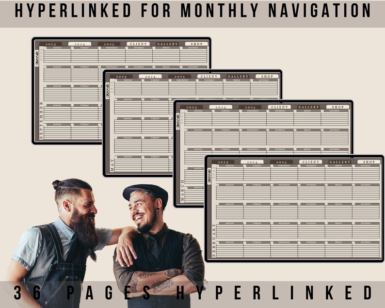 Barber Record Planner Digital Client Appointment Organizer for Barber ...