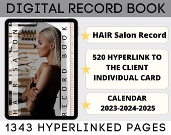 Client Record Book, Digital Client Book, Salon Appointment Book, Client ...