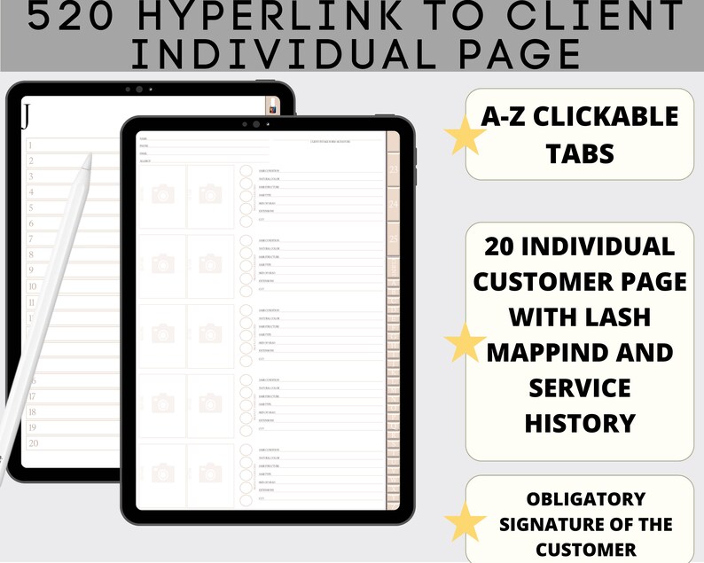 Digital Hair Stylist Appointment Book Hair Salon Client Record Book ...