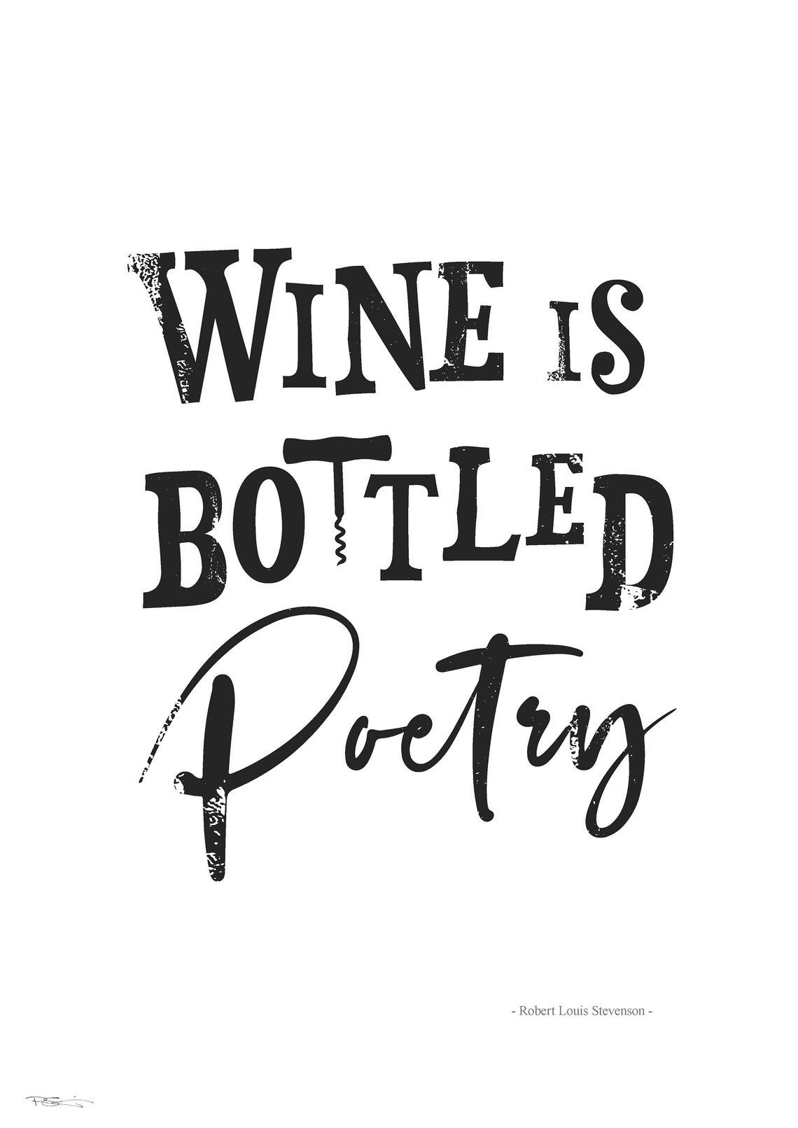 Wine Bottled-poetry - A3-print Only - Etsy