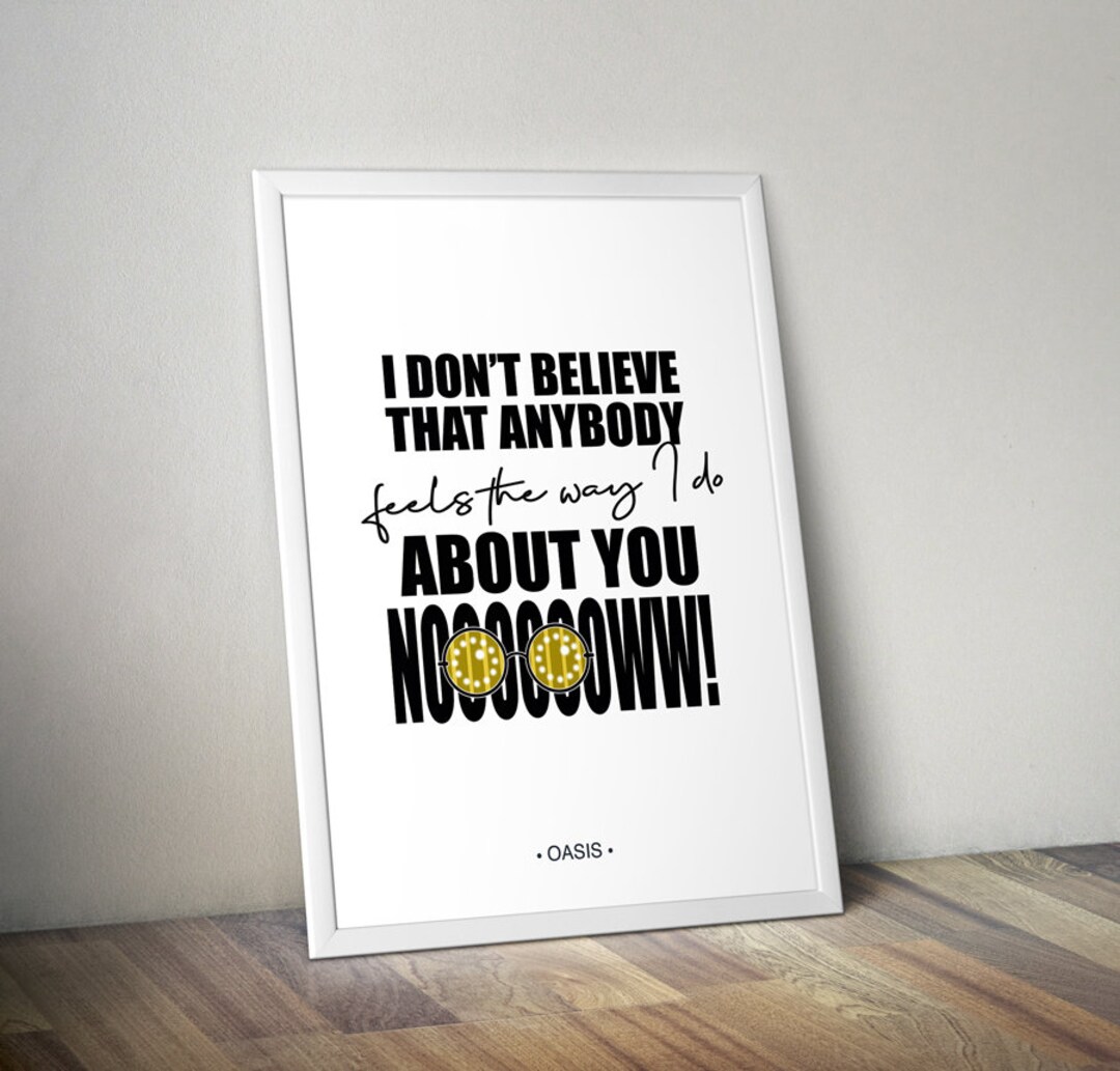 Oasis, Poster, Wonderwall, A4 Digital Print, Music Poster - Etsy