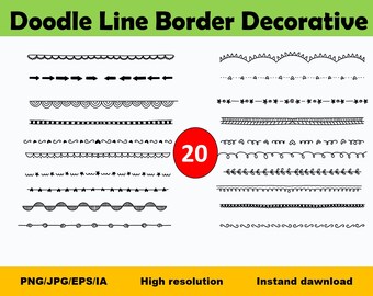 Hand Drawn Border Clipart, Doodle Frames, Planner, Letter Frame, Cute ...