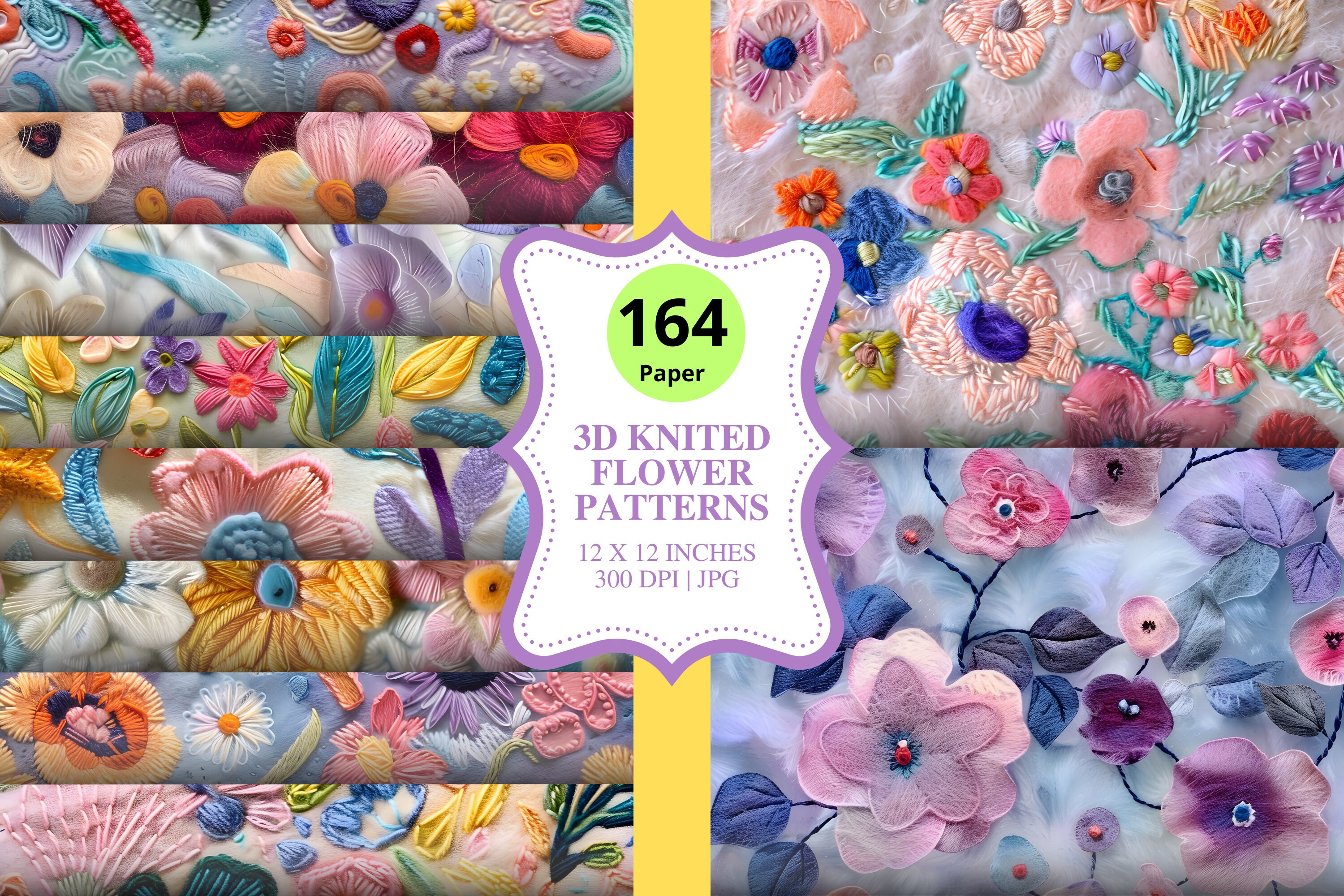 3D Knitting Yarn Fabric Digital Paper, 3D Knitting Seamless, Patterns ...