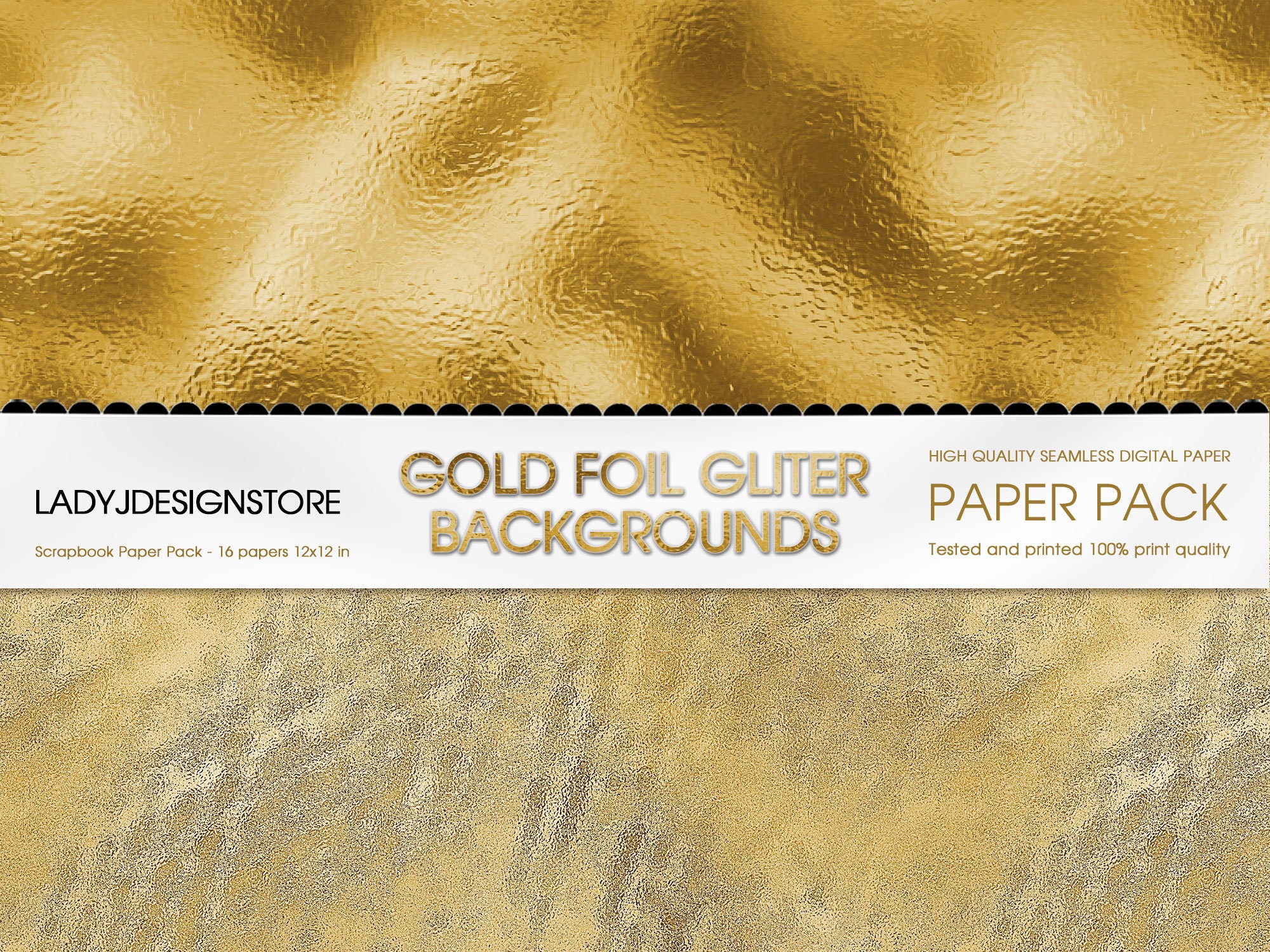 Gold Foil Glitter Digital Paper, Gold Digital Texture Paper Yellow Gold ...