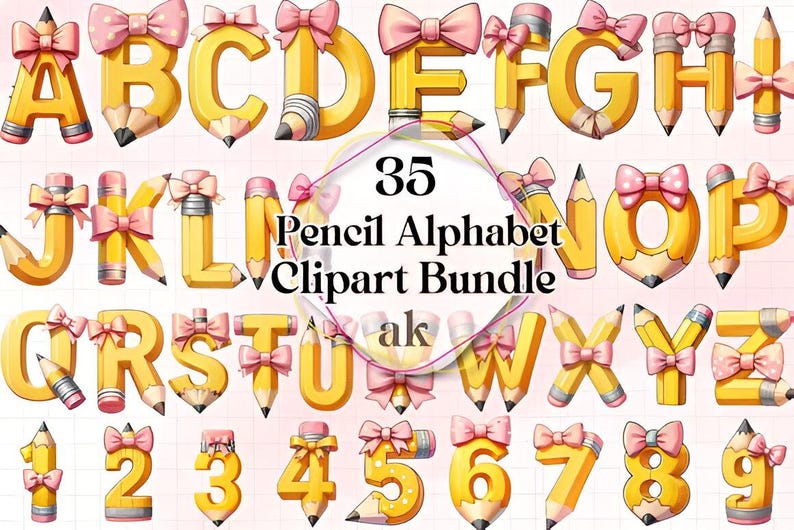 Pencil Doodle Alphabet PNG: Hand Drawn Font, Numbers (digital Download ...