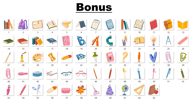 Doodle Alphabet PNG Clipart: Back to School Letters & Numbers (digital ...