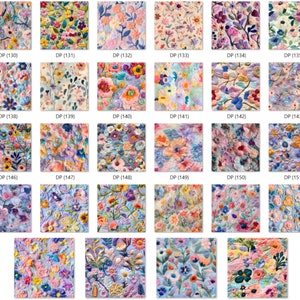 3D Knitted Floral Patterns, Yarn Fabric Digital Paper (JPG), Digital ...
