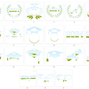 Graduation Canva Frame Template 24 Graduate Canva Frames Bundle Class ...