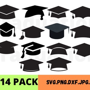 Graduation Cap SVG, Graduation Hat SVG, Graduation Clipart, Silhouette ...