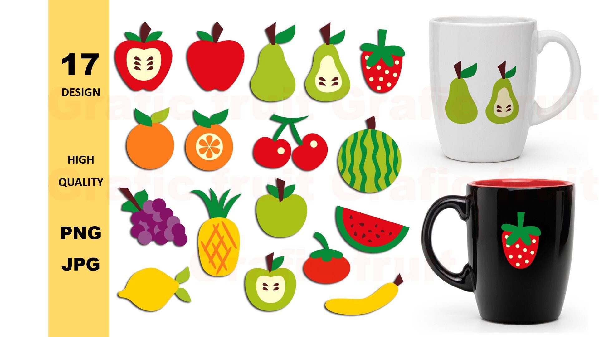 Fruits Clip Art, Fruits Png, Fruits Clipart, Kawaii Fruits Png, Kawaii ...