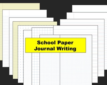School Digital Paper, Pre School Paper, Writing Paper, Grid Paper ...