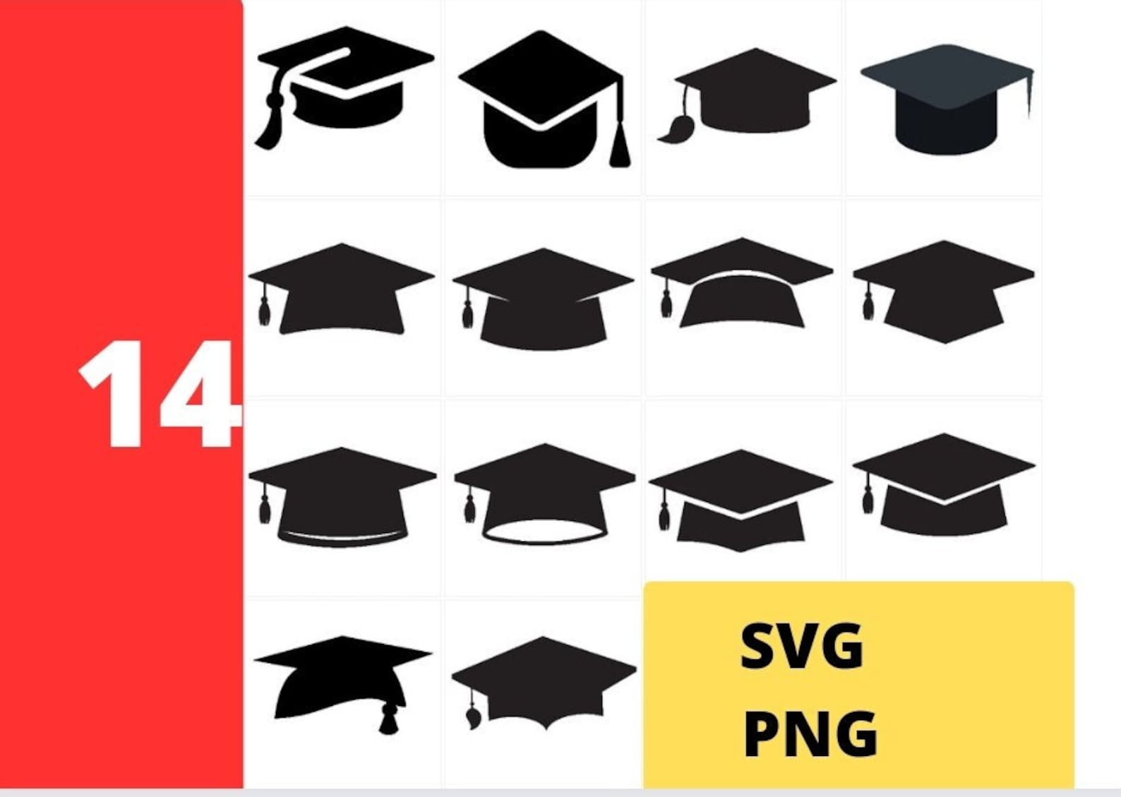 Graduation Cap SVG Graduation Hat SVG Graduation Clipart - Etsy
