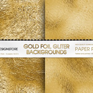 Gold Foil Glitter Digital Paper: 12x12 Texture Backgrounds (JPEG) - Etsy