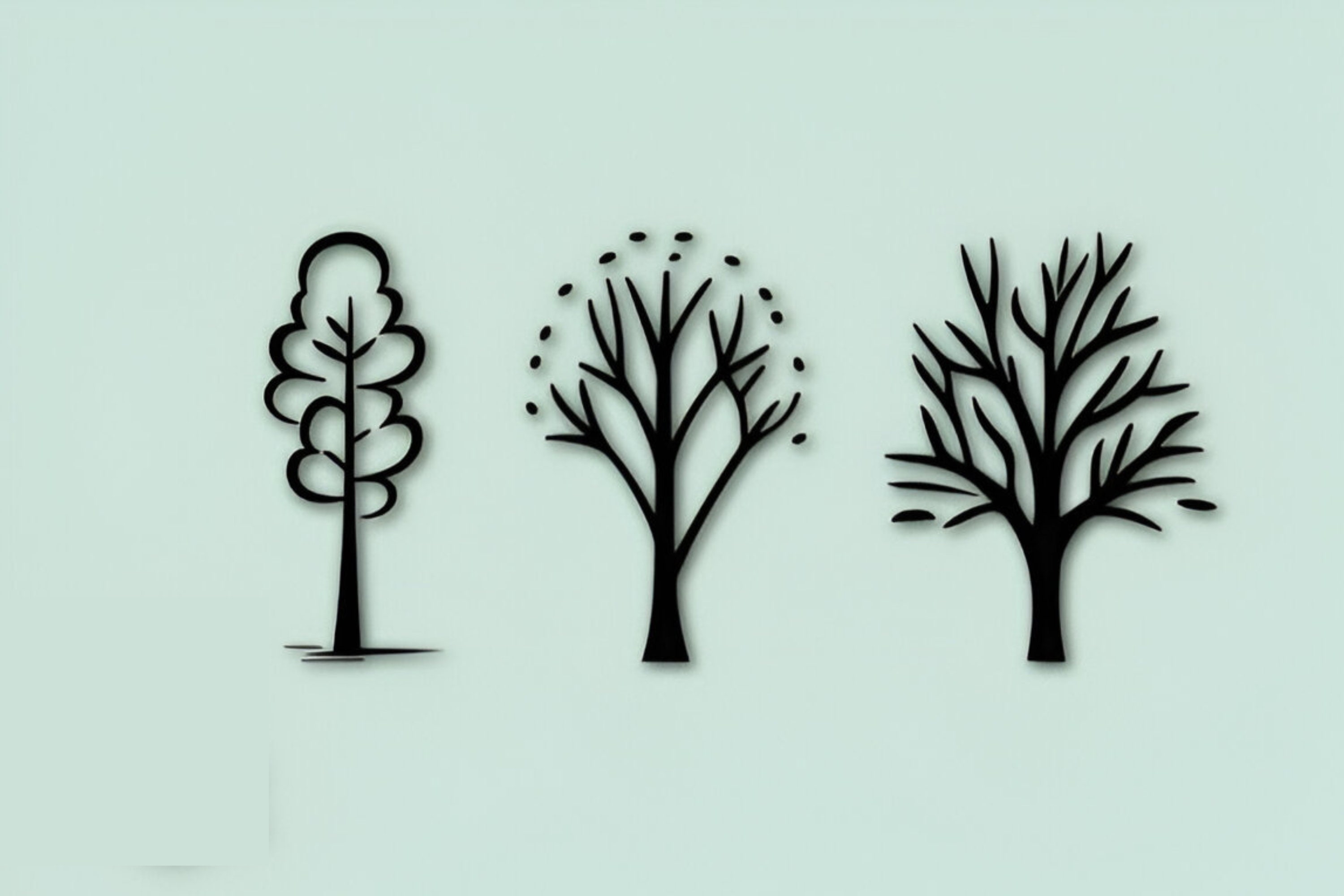 Doodle Tree Set | Doodle Tree Svg Clipart | Jungle Tree Clipart | Tree ...