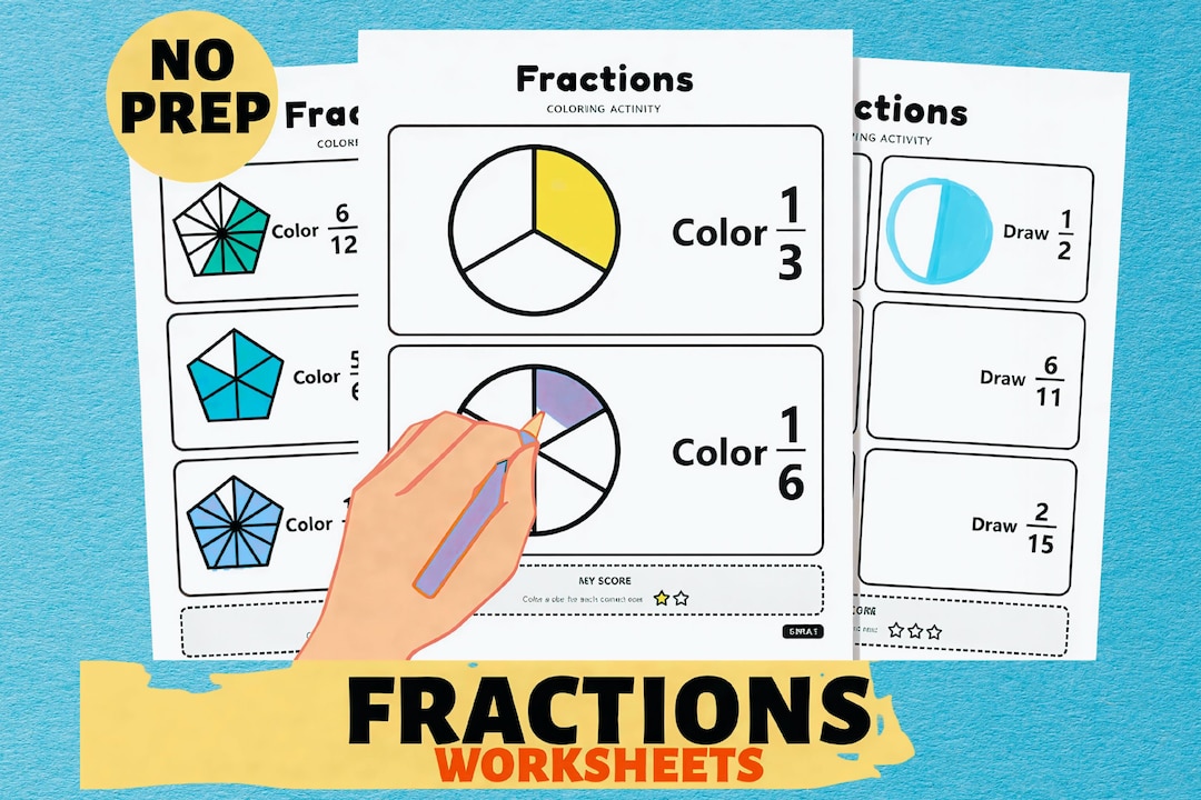 3rd Grade Fractions Worksheets Printable | Unit Fractions & Visual ...