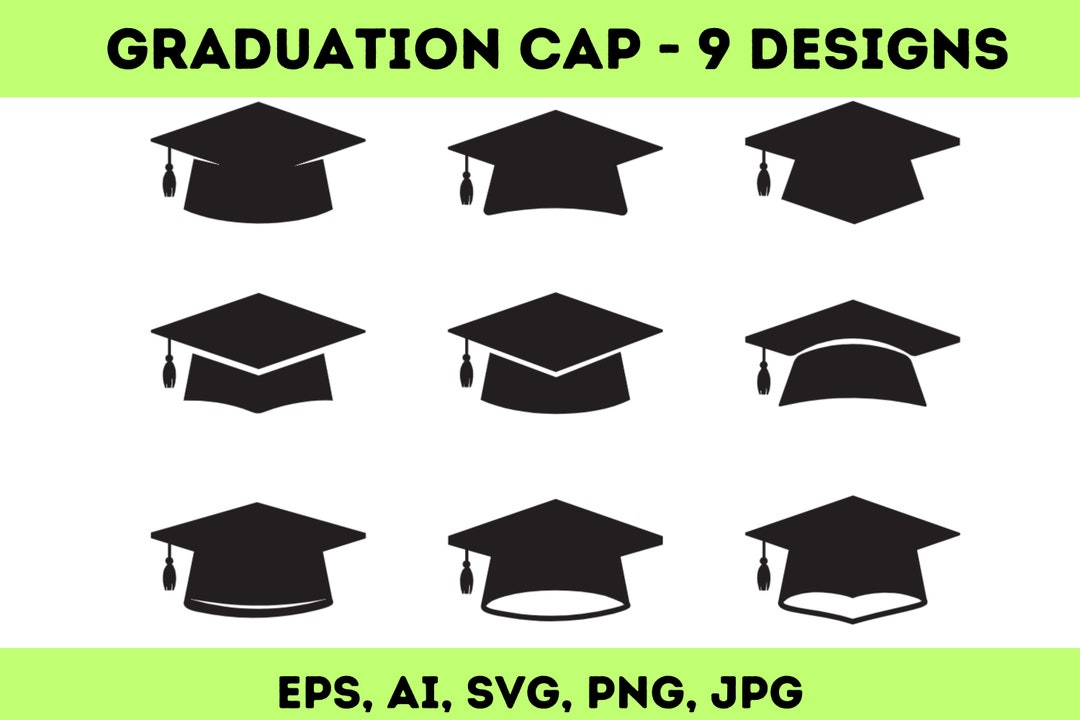 Graduation Cap SVG, Graduation Hat SVG, Graduation Clipart, Silhouette ...