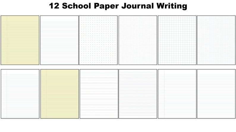 School Digital Paper, Pre School Paper, Writing Paper, Grid Paper ...