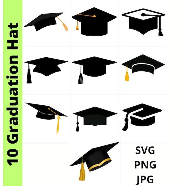 Graduation Hat Svg - Etsy