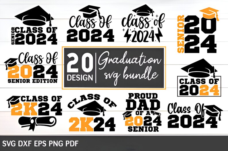 Class of 2024 Graduation Svg Bundle, Senior 2024 SVG Bundle, Graduation ...