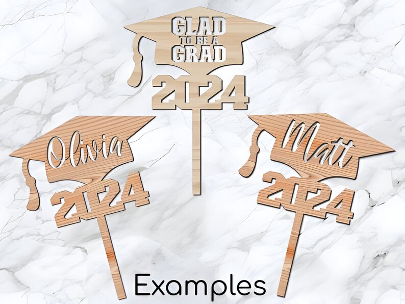 Class of 2024 Cake Topper SVG Bundle, Grad Cake Topper SVG, 2024 Cake ...
