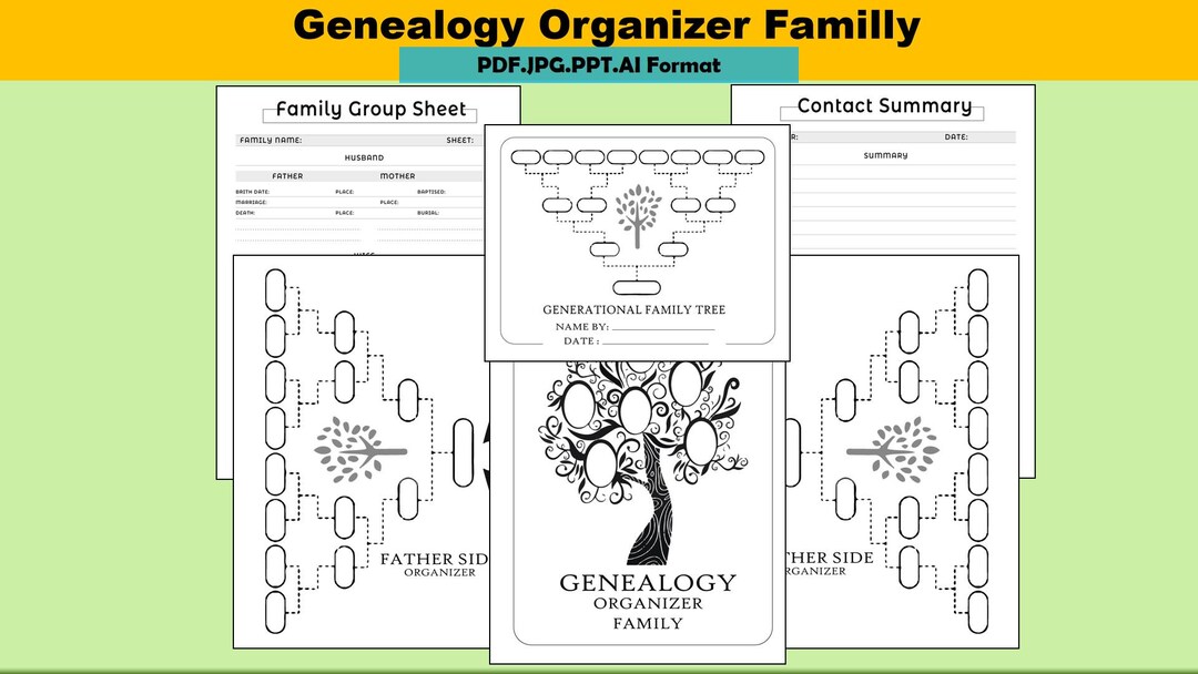 Genealogy Workbook Organizer for Family, the Ultimate Family Genealogy ...