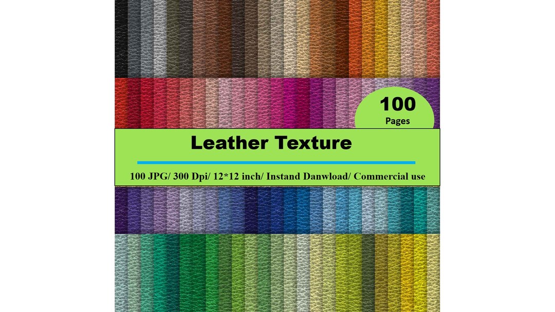 100 Leather Texture Papers in 12" X 12", 300 Dpi Planner Paper ...