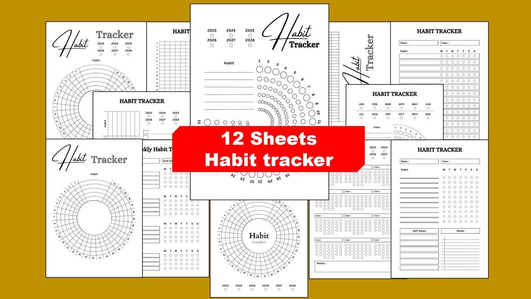 Habit Tracker Sheet - Habits Tracker - Printable Tracker - Healthy ...
