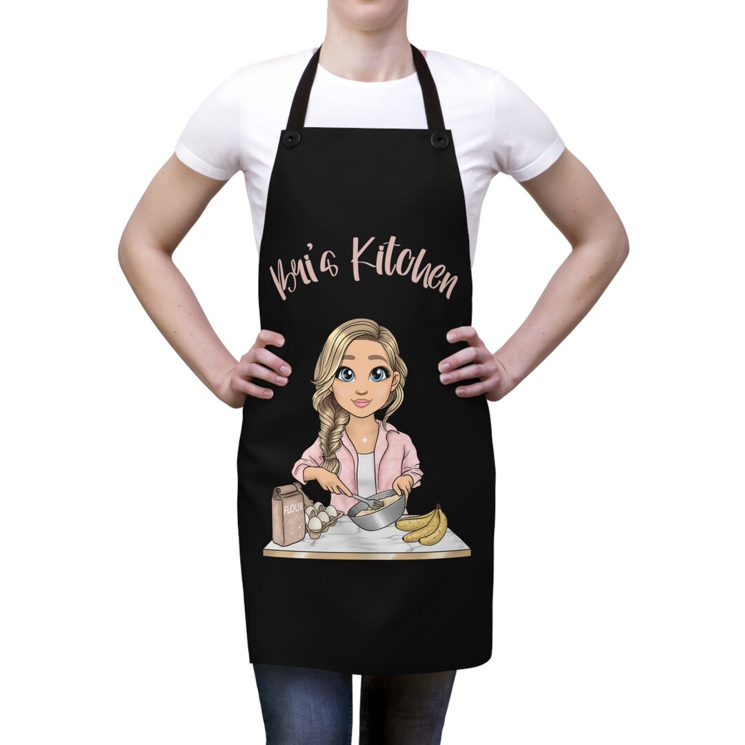 Custom Apron With Name and Custom Character Personalized Kitchen Apron ...