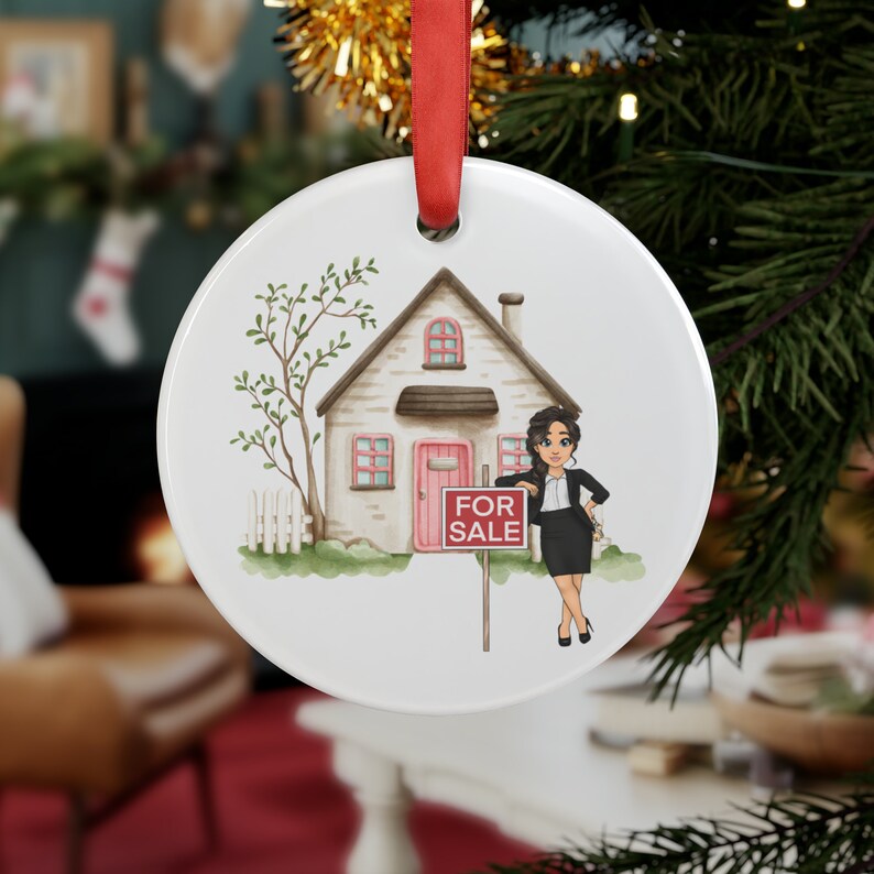 Personalized Real Estate Agent Christmas Ornament Custom Realtor ...