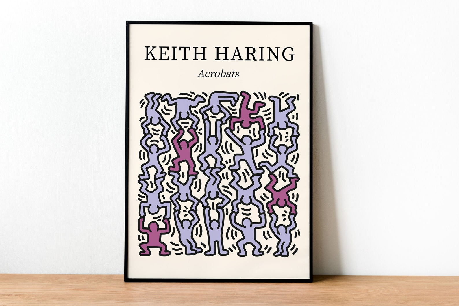 Keith Haring Art, Keith Haring Graffiti Art, Acrobats Poster, Keith ...