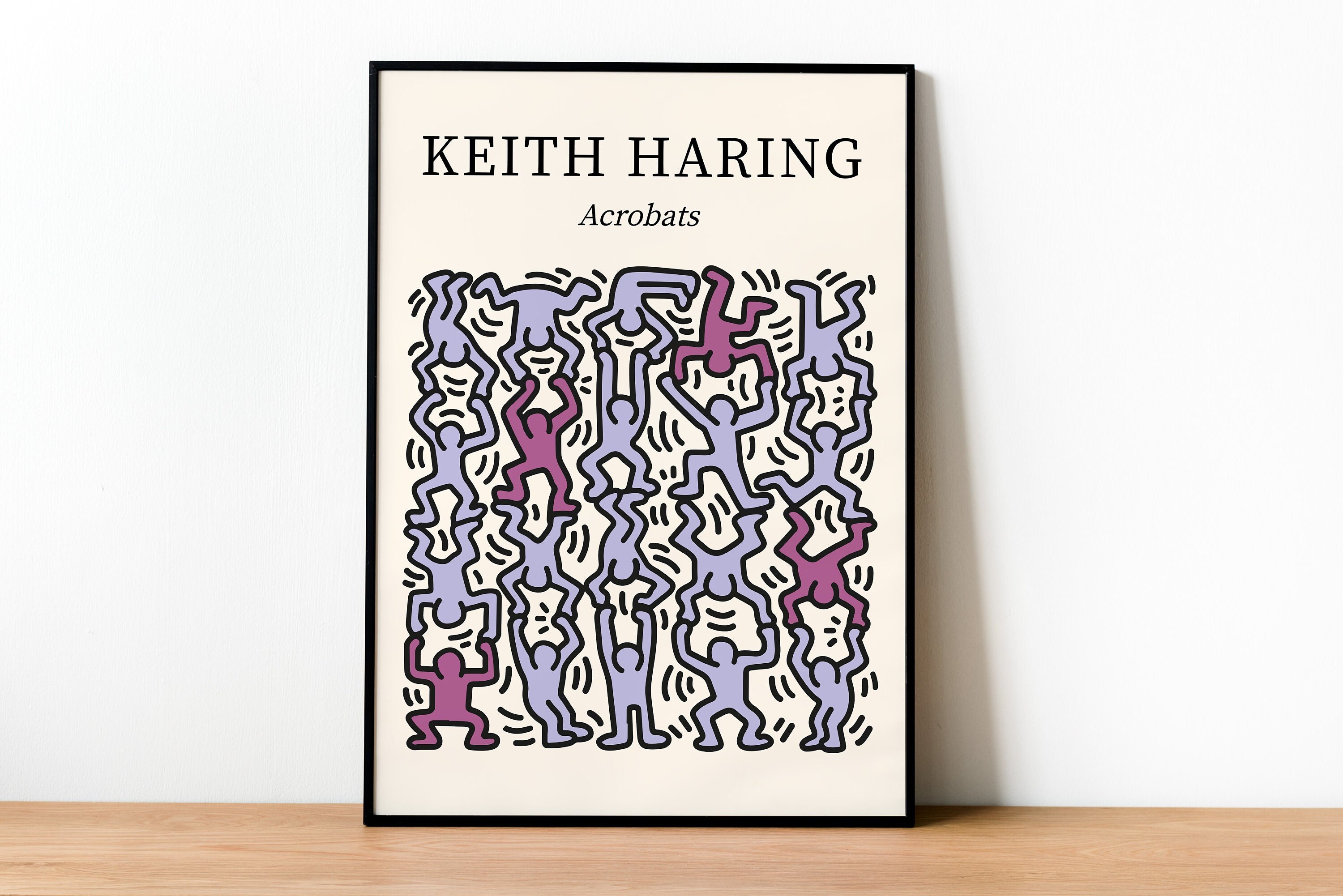 Keith Haring Art, Keith Haring Graffiti Art, Acrobats Poster, Keith ...