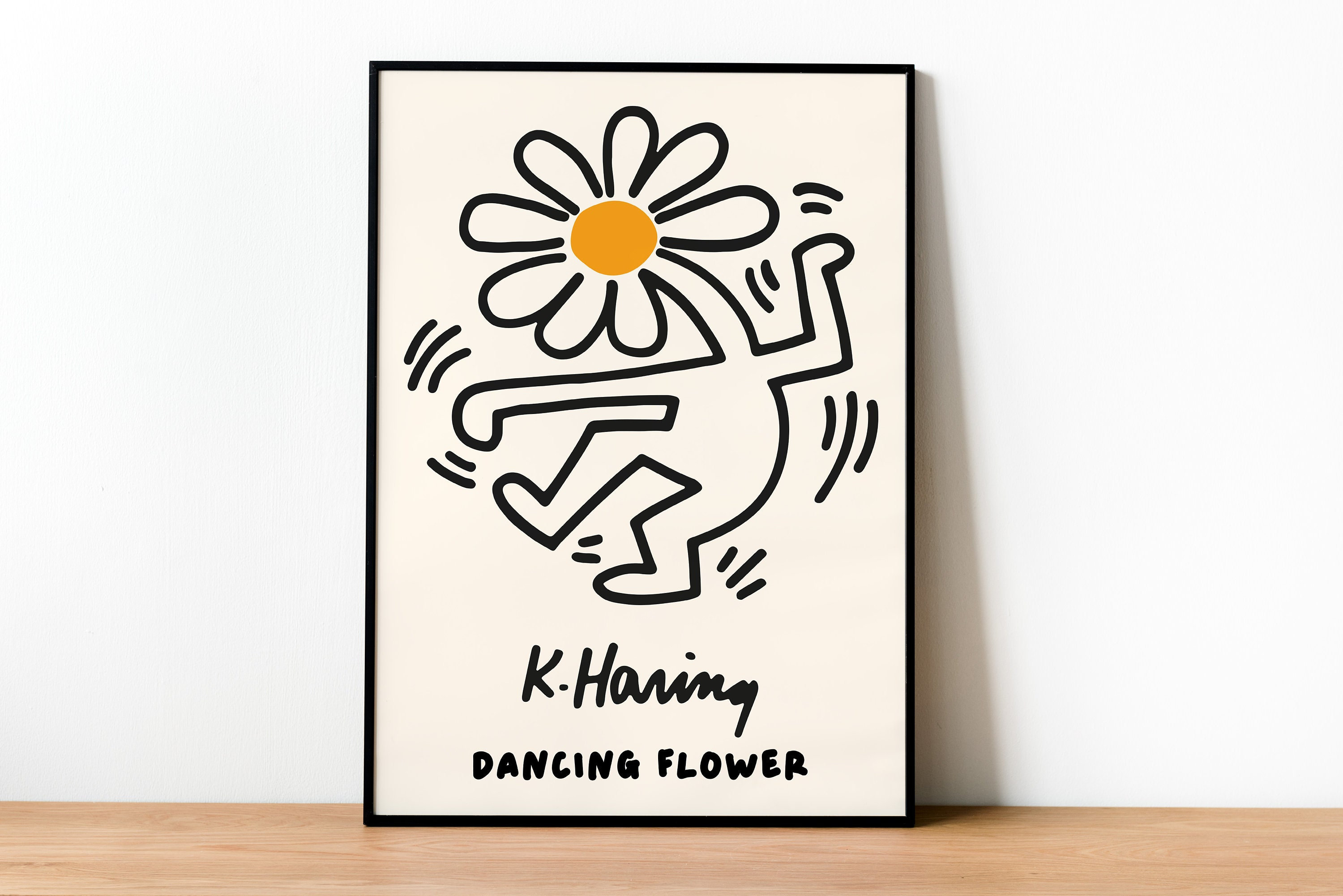 Keith Haring Art, Keith Haring Dancing Flower, Exhibition Poster ...