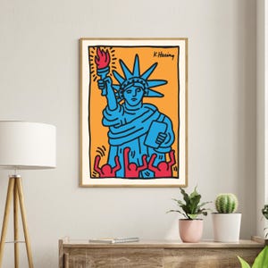 Keith Haring Statue of Liberty Digital Print | Iconic Pop Art Wall Art ...
