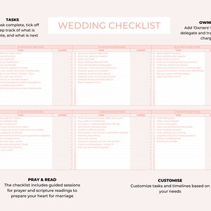 Christian Wedding Planner Spreadsheet | Wedding Planning Google Sheet ...