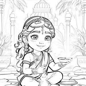 Coloring Book / Pages Kids - Tamil Festival Pictures Digital - Etsy