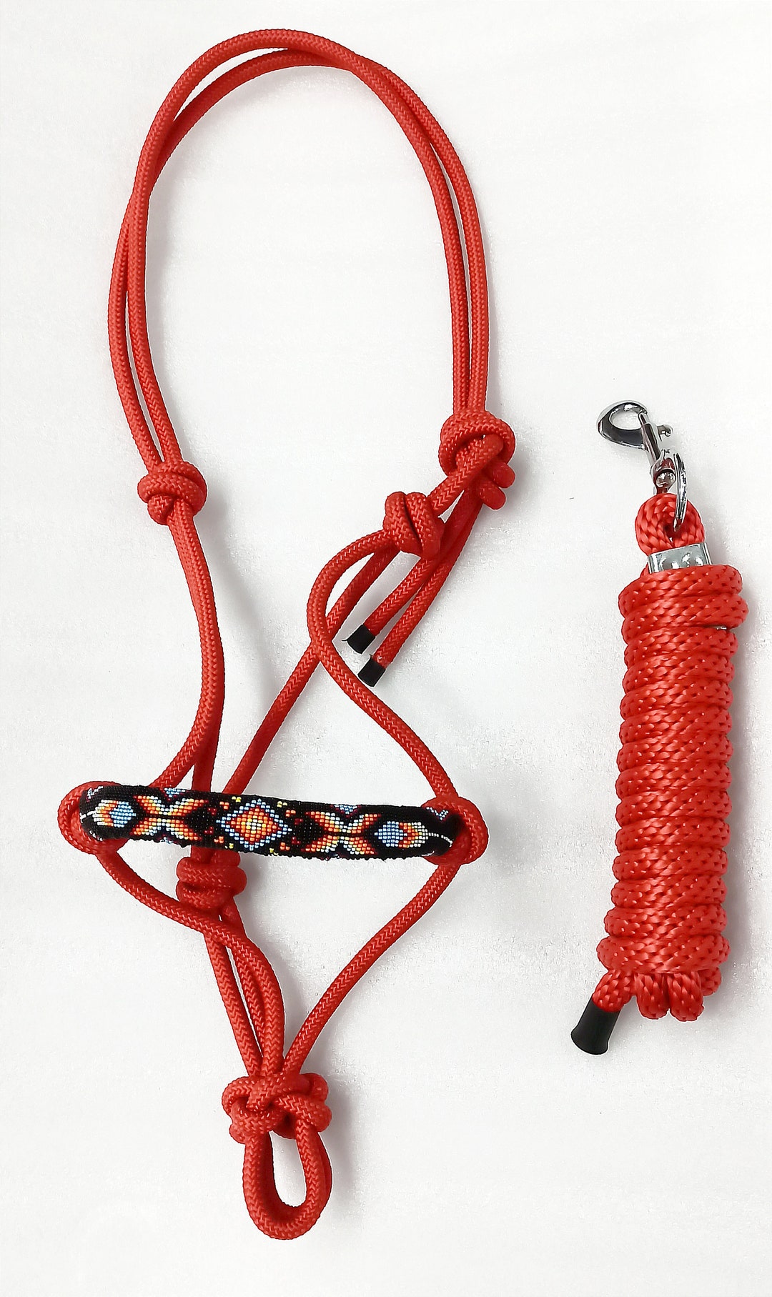 Beaded Design Horse Rope Halter With the Combination of Braided ...