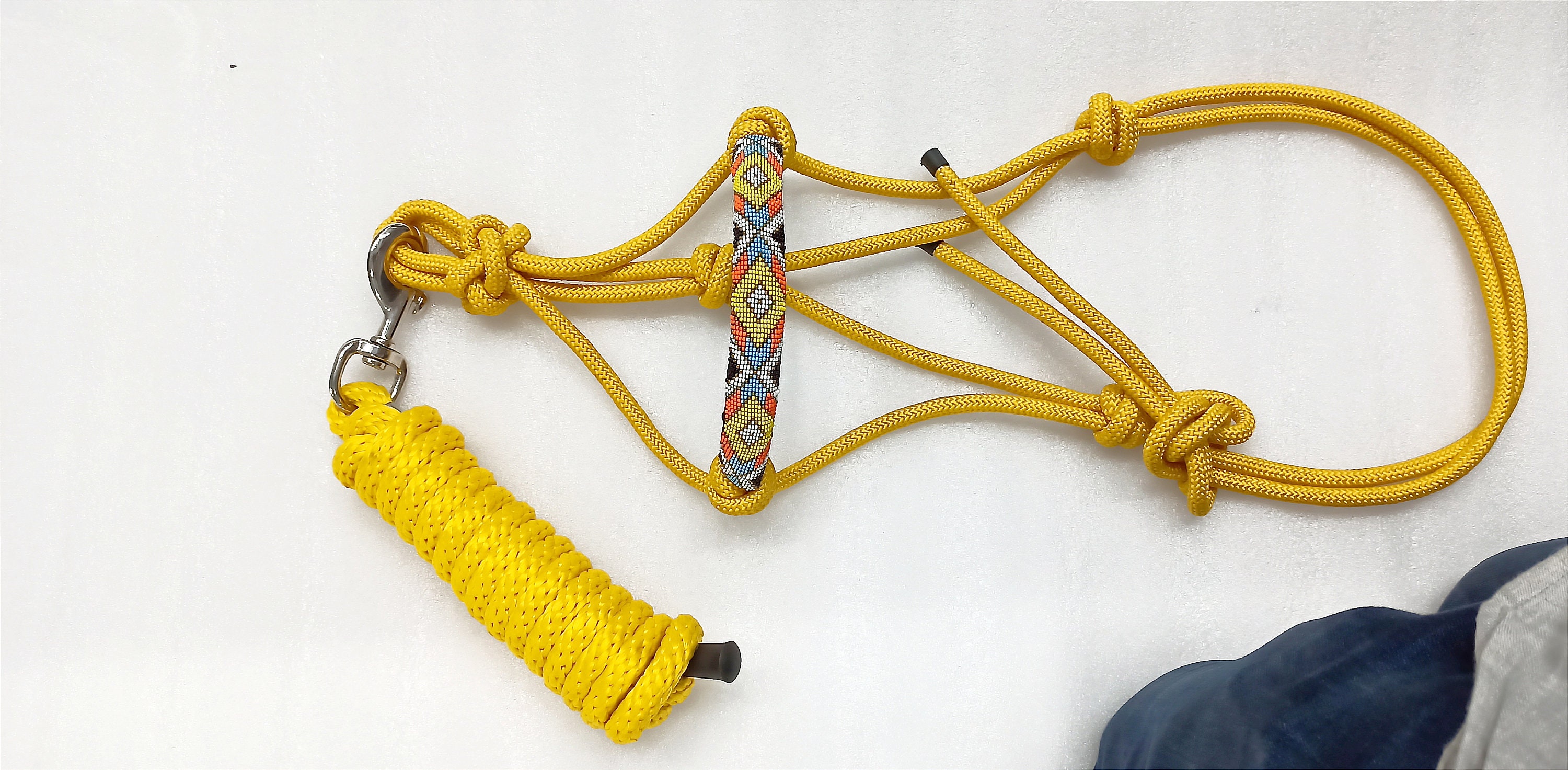 Beaded Design Horse Rope Halter With the Combination of Braided ...