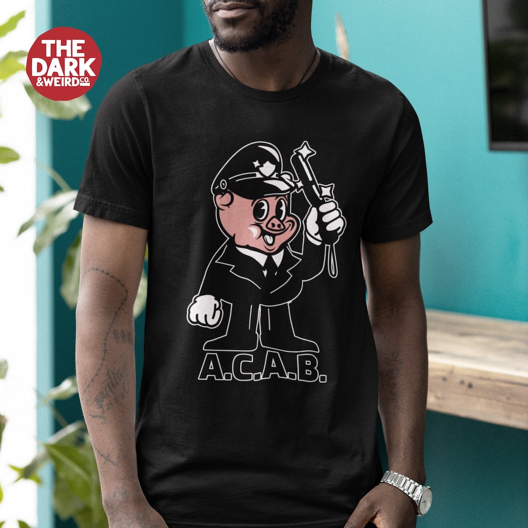 ACAB T Shirt, Funny Offensive Attitude Pig Cop Retro Graphic Saying ...